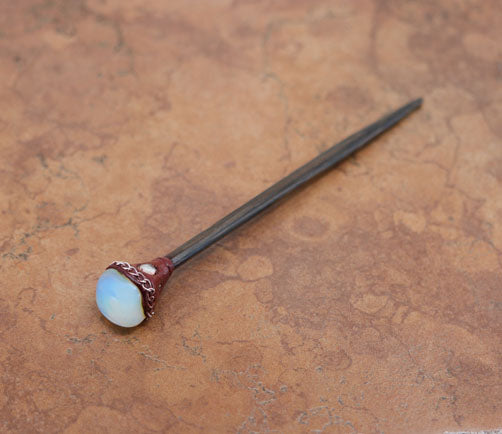 Wooden Moonstone Hair Pin Stick – Jewelry Native American