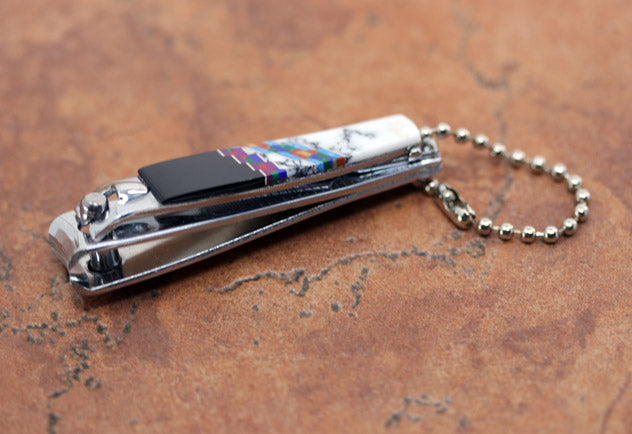 Silver Multi-Stone Nail Clippers Key Chain – Jewelry Native American