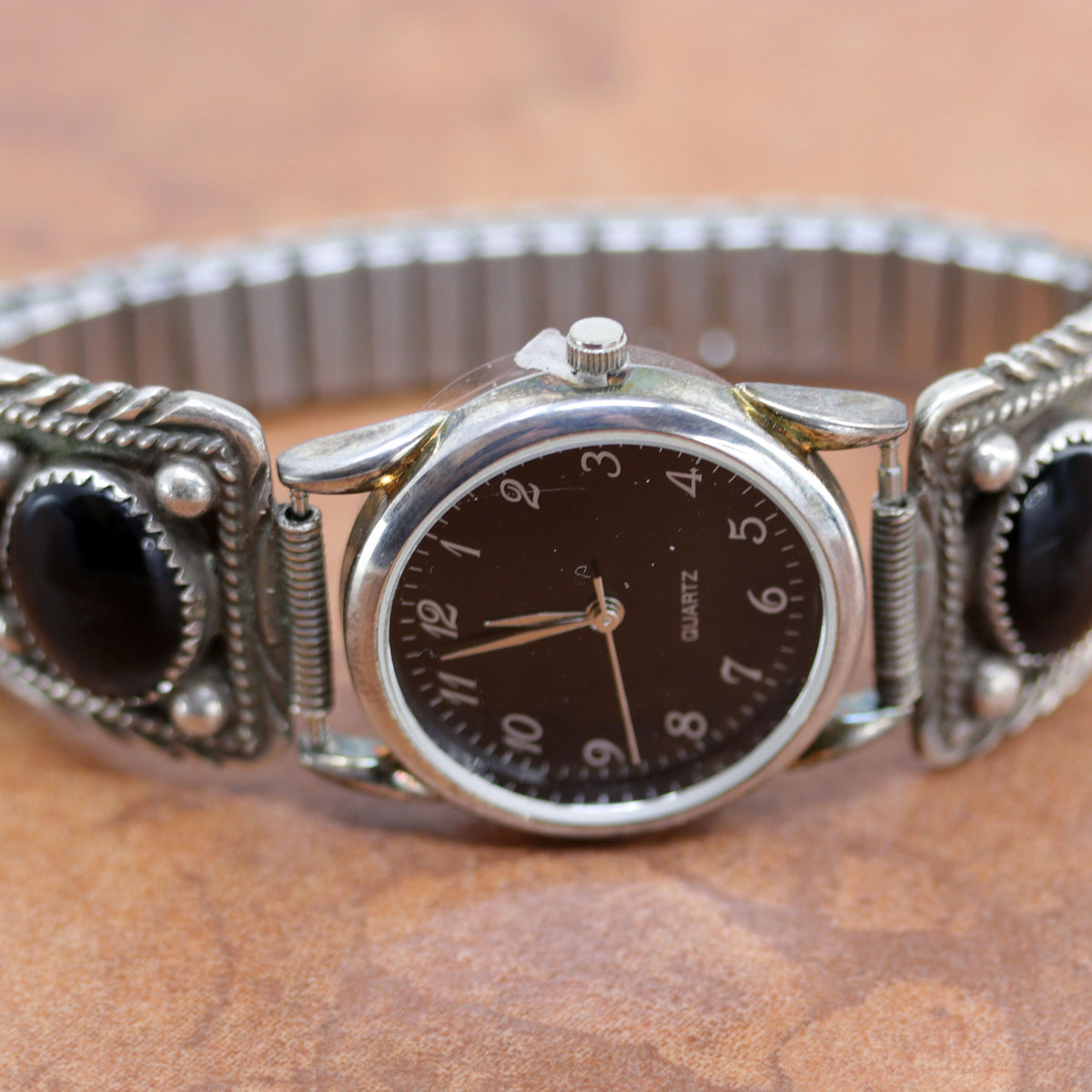 Navajo Silver Onyx Men's Watch – Jewelry Native American