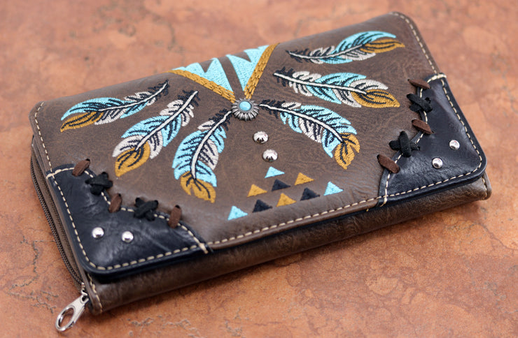 Southwest Rug Pattern Large Wallet – Jewelry Native American