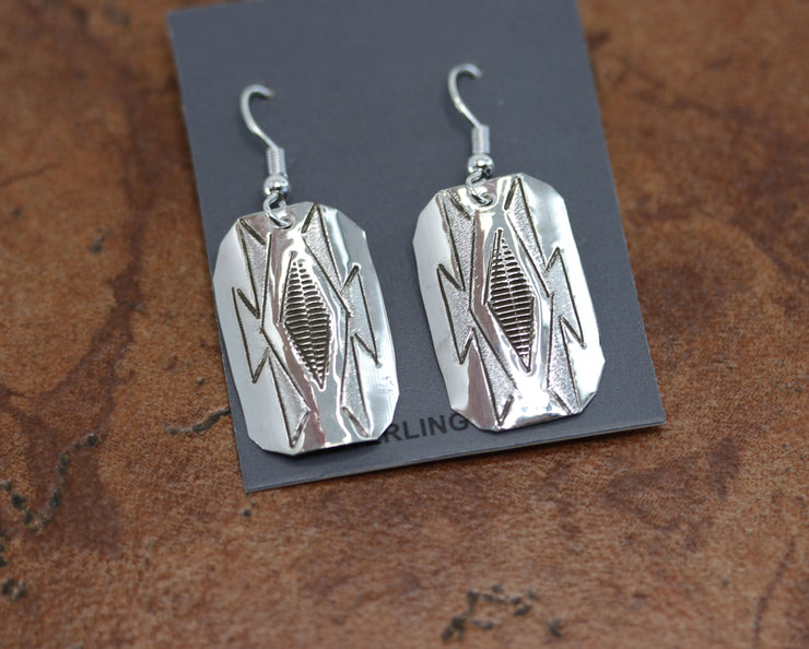 Navajo Silver Hook Earrings – Jewelry Native American