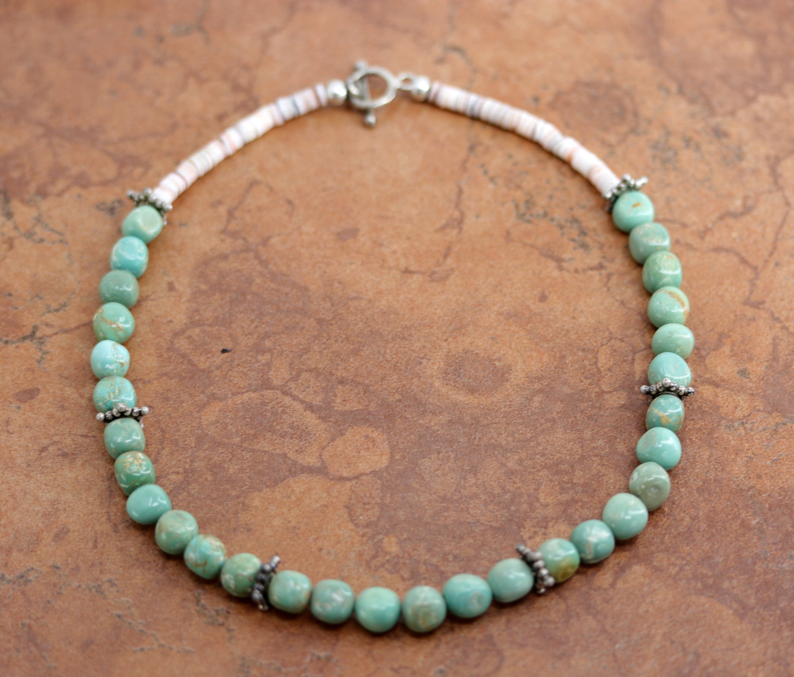 Navajo Turquoise Heishi Pebble Necklace – Jewelry Native American
