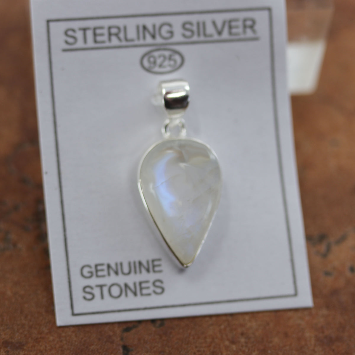 Sterling Silver Moonstone Pendant – Jewelry Native American