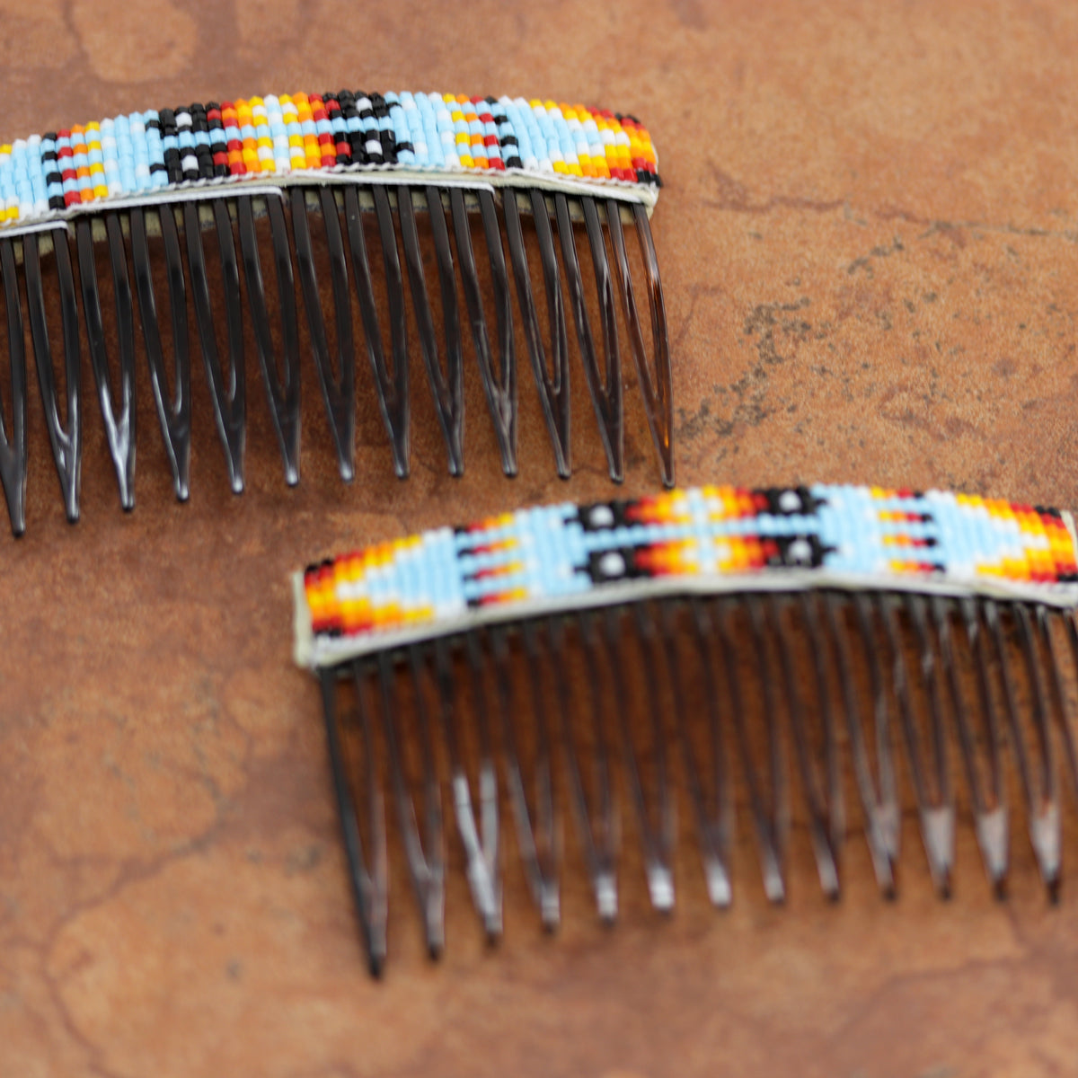 Navajo Beaded Hair Barrette Comb Set – Jewelry Native American