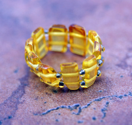Baltic Amber Stretch Ring – Jewelry Native American
