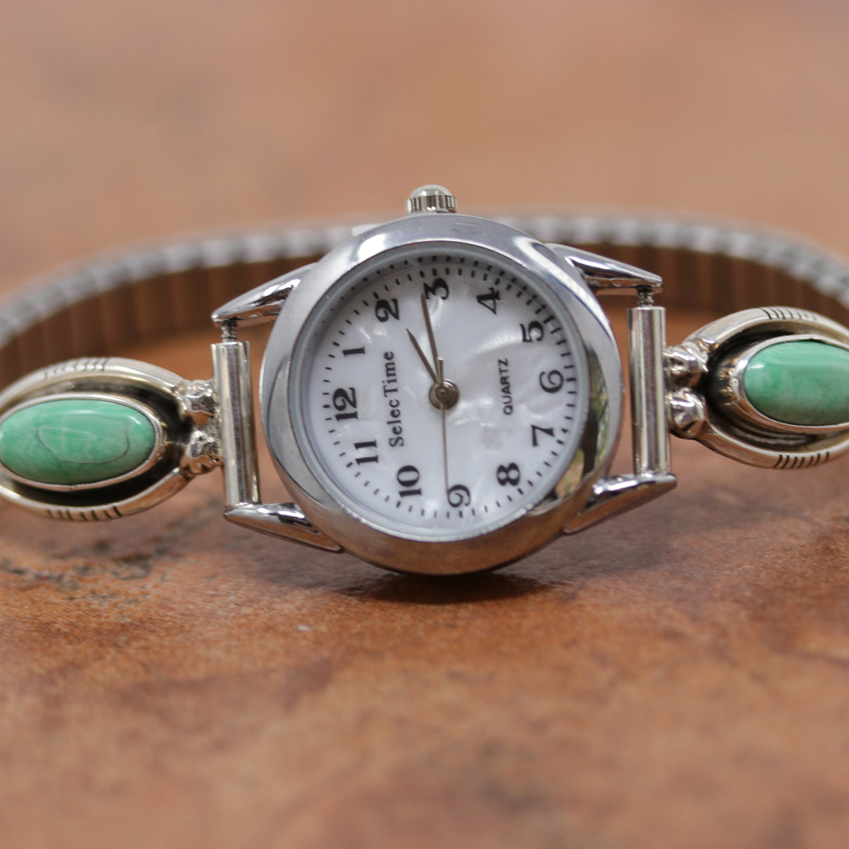 Navajo Green Turquoise Ladies Watch by Etta Larry – Jewelry Native American