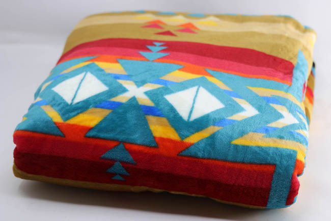 Soft Southwest Pattern Blanket 80 by 60 inches – Jewelry Native American