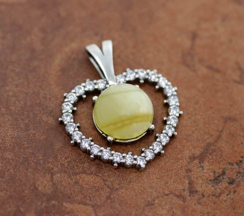 Sterling Silver Baltic Amber Heart Pendant – Jewelry Native American
