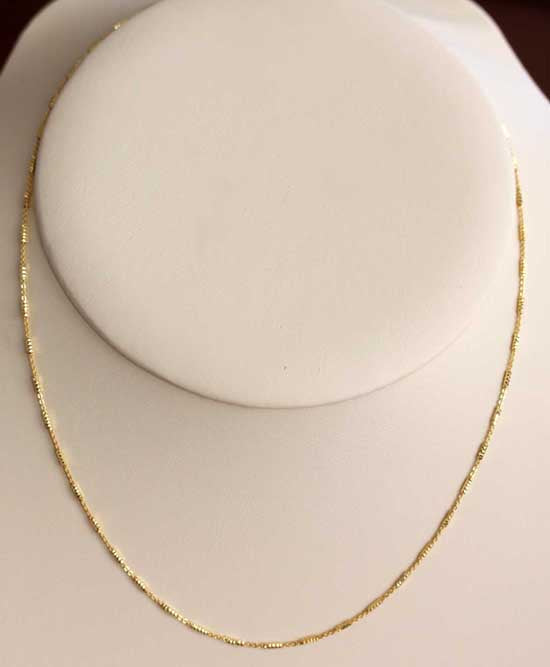 Gold Overlay Sterling Silver 18 Inch Long Tube Chain – Jewelry Native ...